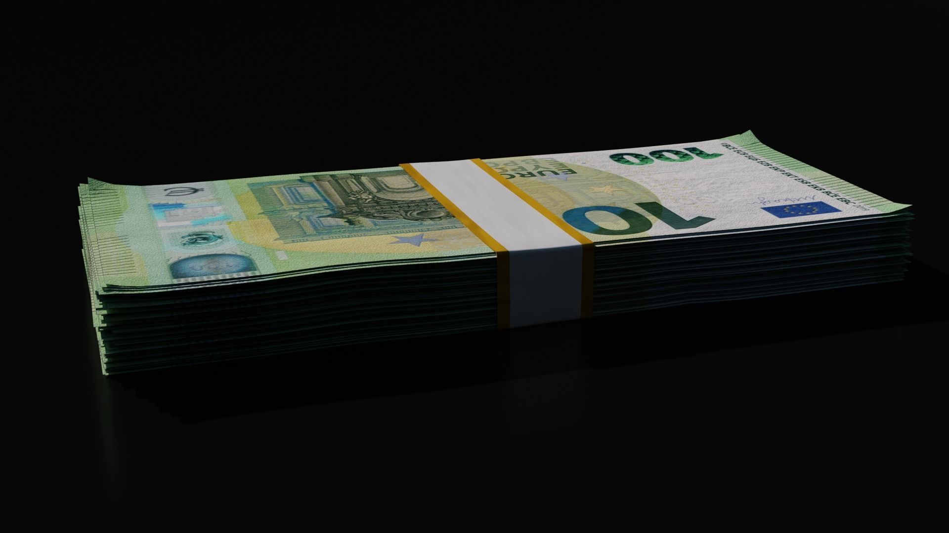 Money Stack - 100 Euro - Coins -High Quality 3D model | CGTrader