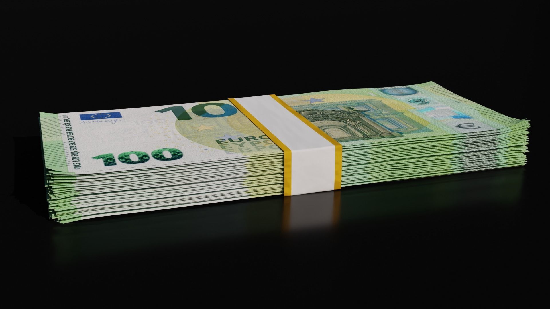 Money Stack - 100 Euro - Coins -High Quality 3D model | CGTrader