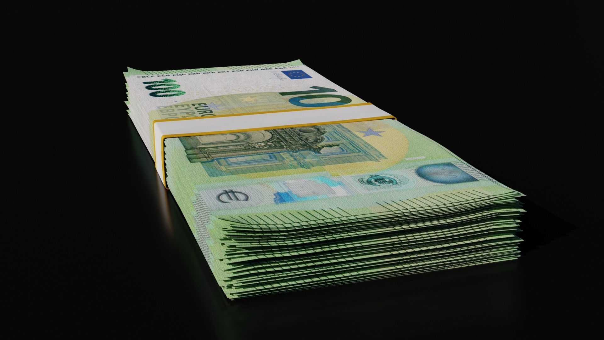 Money Stack - 100 Euro - Coins -High Quality 3D model | CGTrader