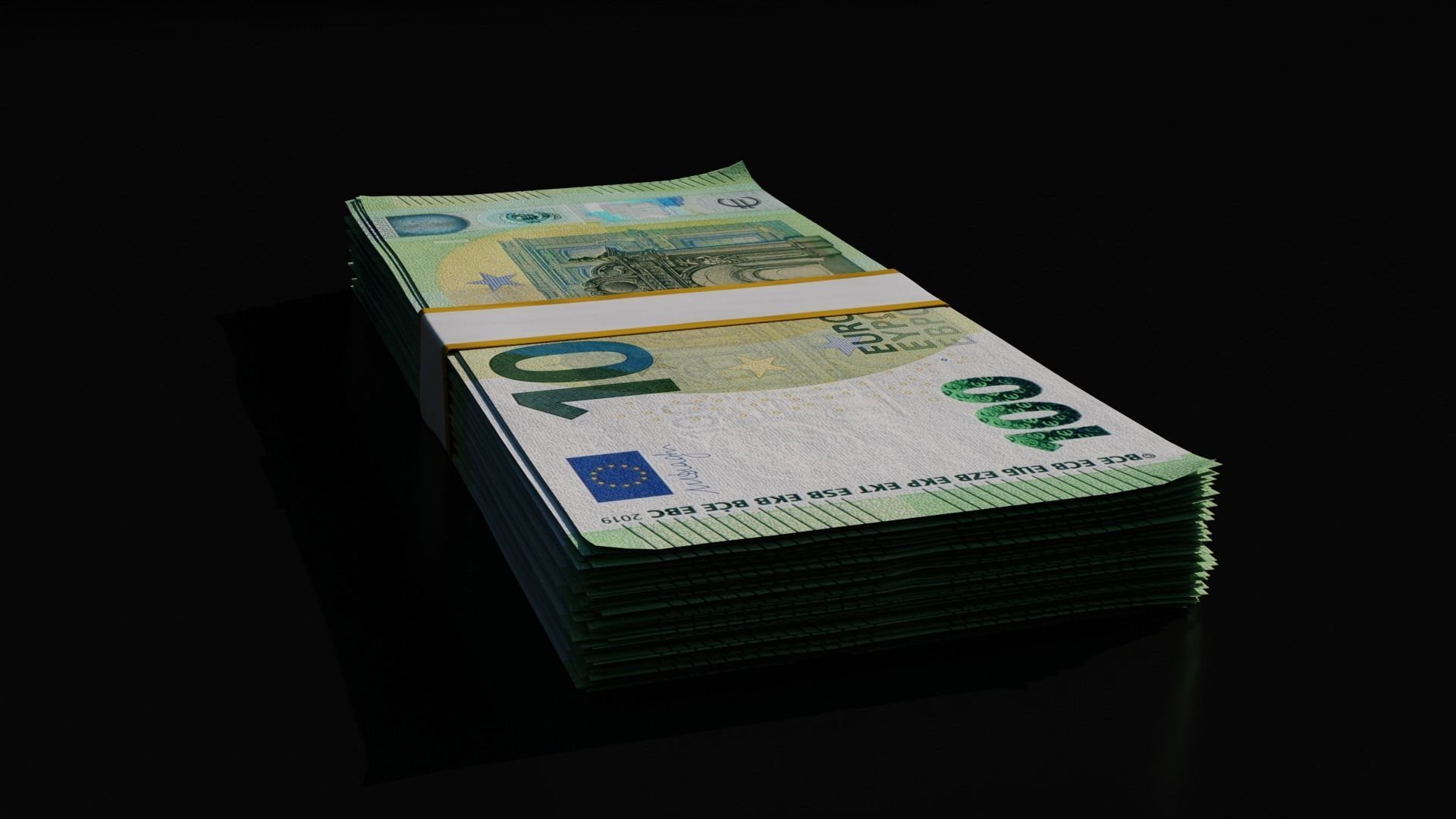 Money Stack - 100 Euro - Coins -High Quality 3D model | CGTrader