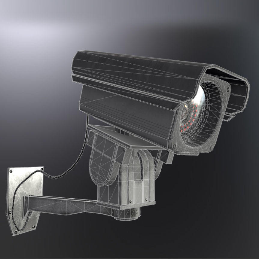 CCTV Exterior Surveillance Camera free VR / AR / low-poly 3D model ...