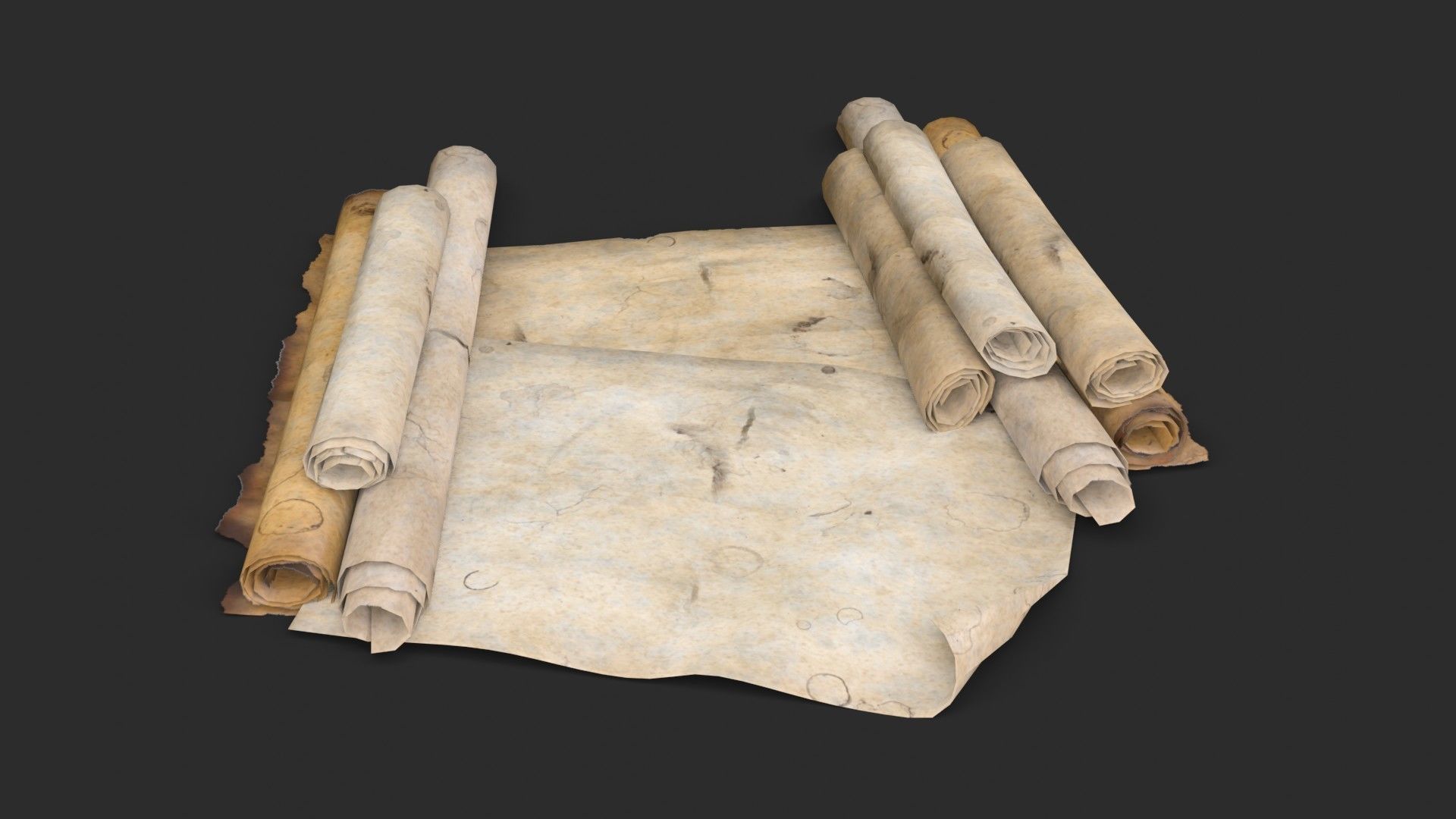 3D model Old Parchment VR / AR / low-poly | CGTrader