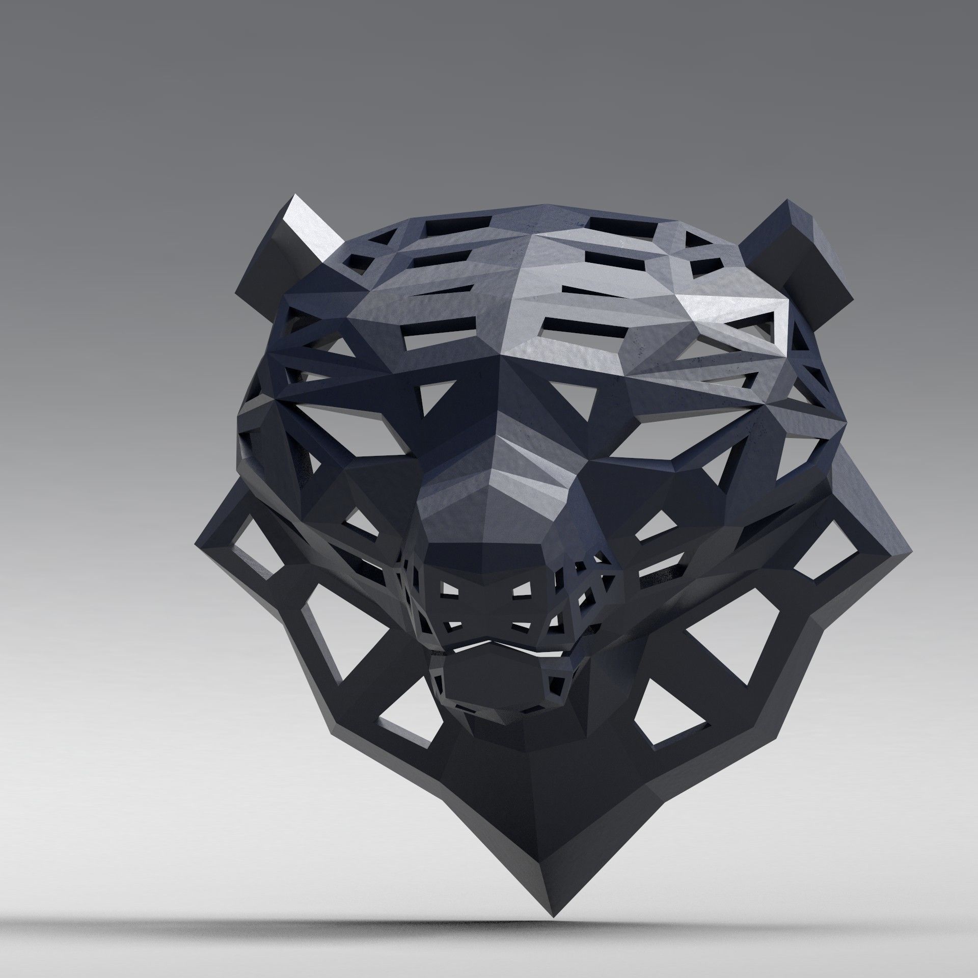 3D model of a polygonal head of a leopard 3D model 3D printable | CGTrader