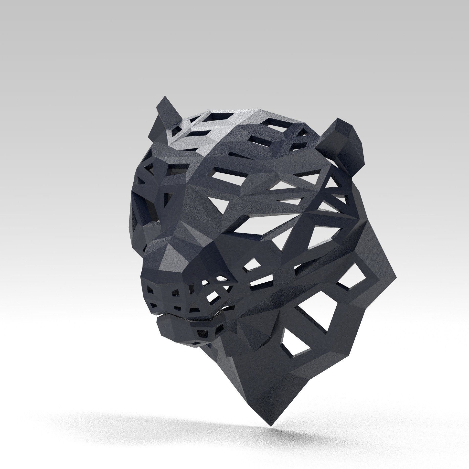 3D model of a polygonal head of a leopard 3D model 3D printable | CGTrader