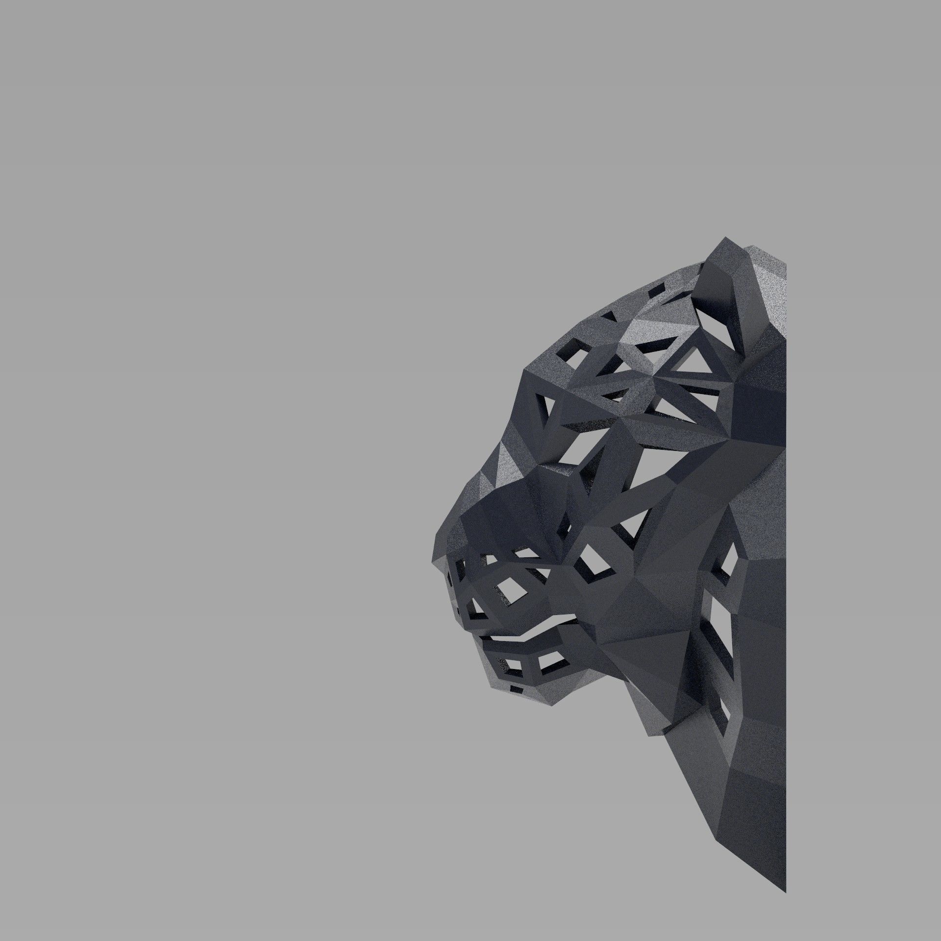 3D model of a polygonal head of a leopard 3D model 3D printable | CGTrader