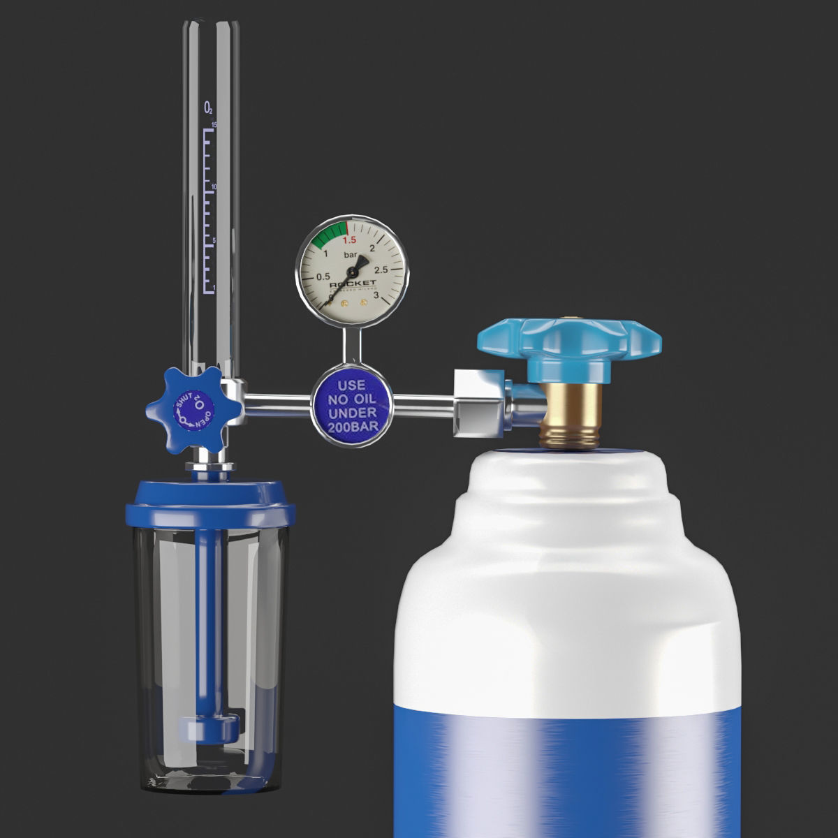 3D model Medical Oxygen Cylinder 3D model VR / AR / low-poly | CGTrader