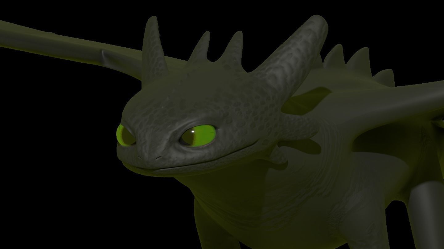 Toothless Model 3D model rigged | CGTrader
