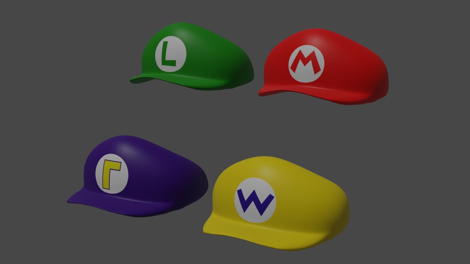 Low Poly Super Mario Caps free VR / AR / low-poly 3D model | CGTrader