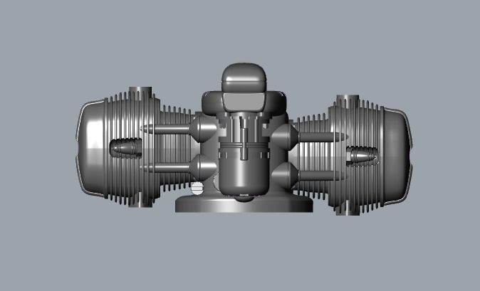 URAL motorcycle engine 3D model 3D printable | CGTrader