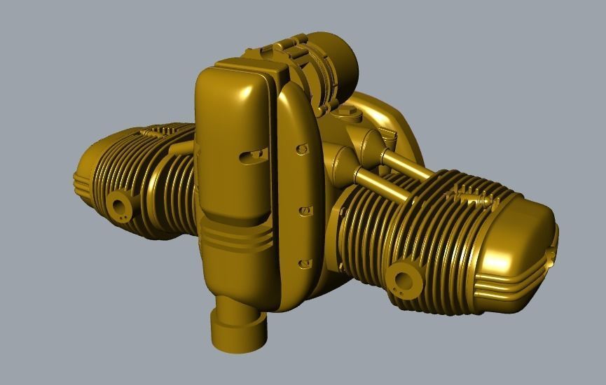 URAL motorcycle engine 3D model 3D printable | CGTrader