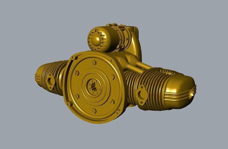 URAL motorcycle engine 3D model 3D printable | CGTrader