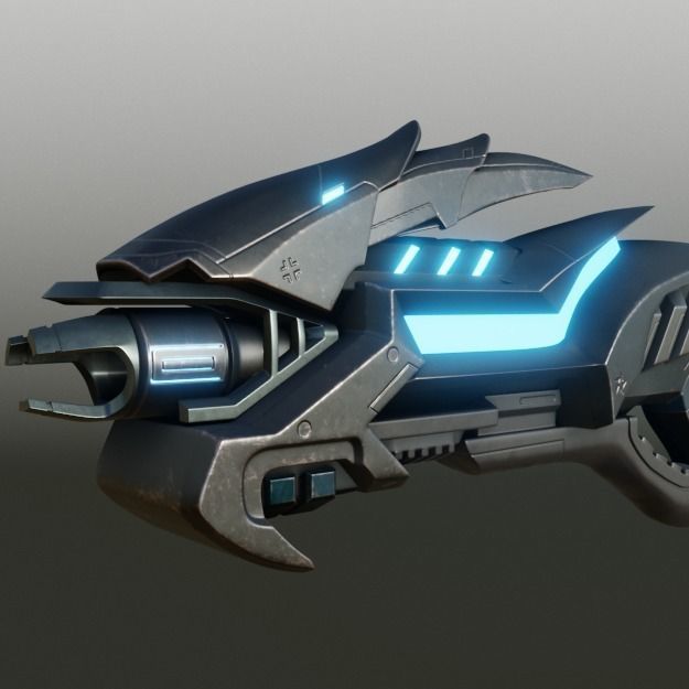 3D model Futuristic Rifle VR / AR / low-poly | CGTrader