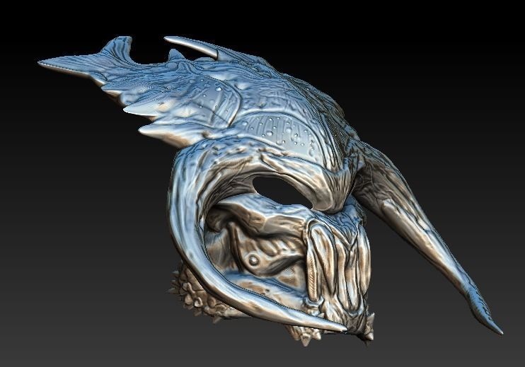 Predator minotaur Bio mask 3D model | CGTrader