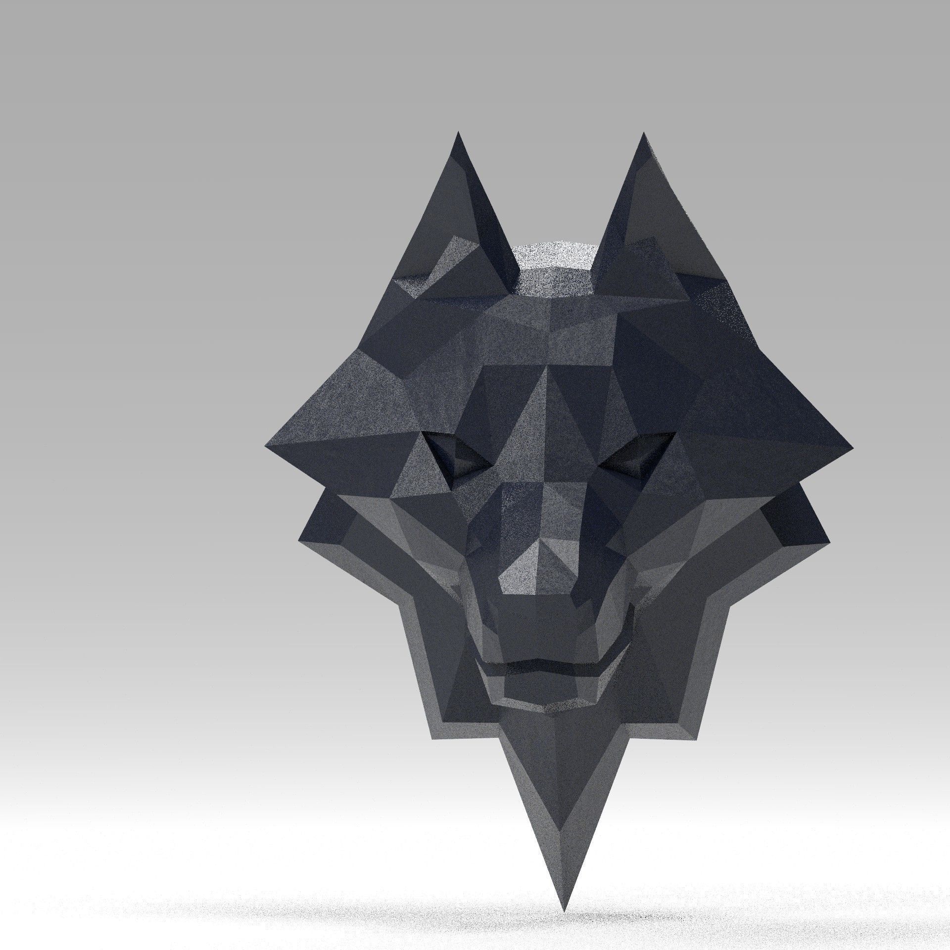 3D Printable polygonal wolf head model 3D model 3D printable | CGTrader