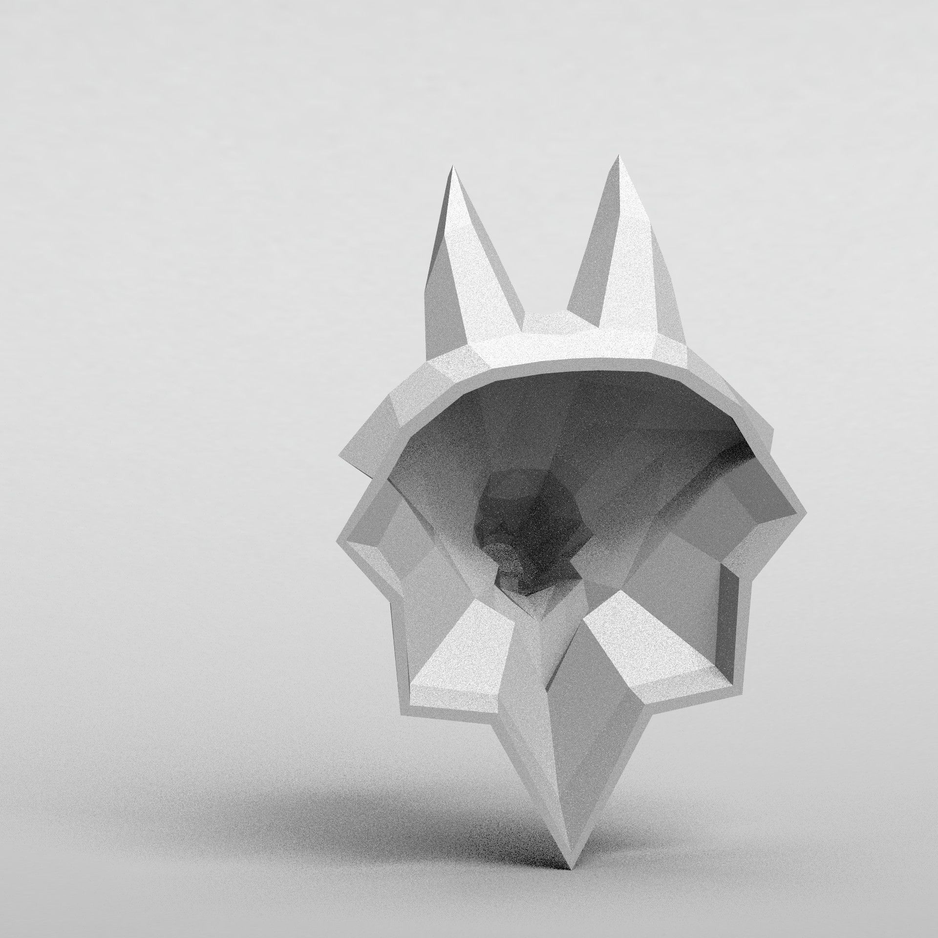 3D Printable polygonal fox head model 3D model 3D printable | CGTrader