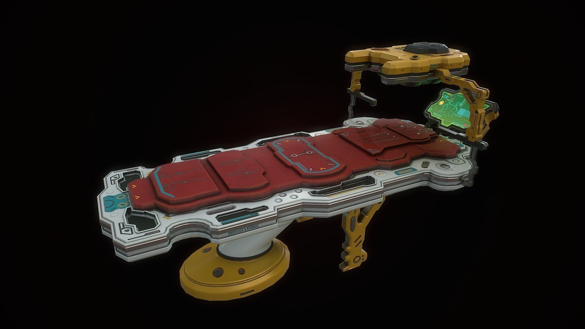 3D model Low poly sci fi medical table VR / AR / low-poly | CGTrader