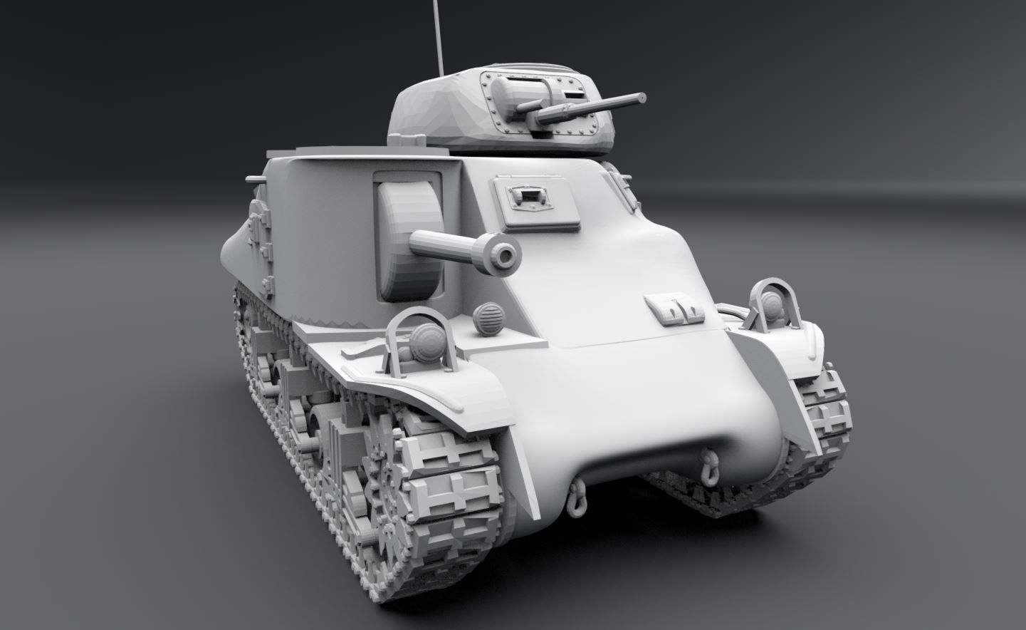 M3 Grant Cast Hull Scale model 3D model 3D printable | CGTrader