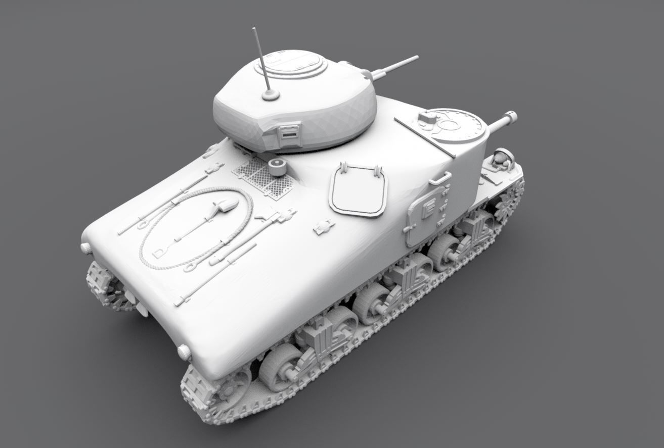 M3 Grant Cast Hull Scale model 3D model 3D printable | CGTrader