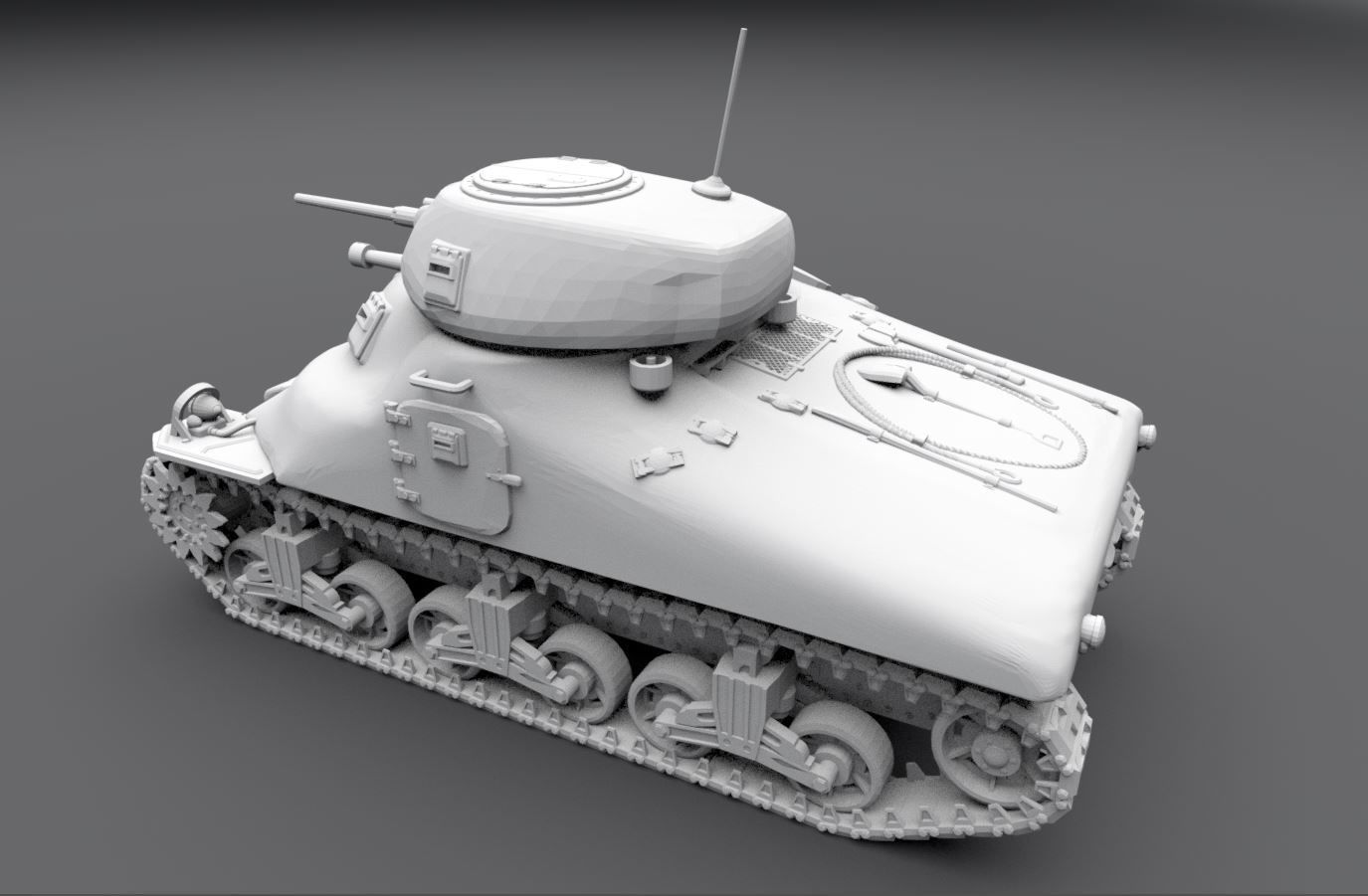 M3 Grant Cast Hull Scale model 3D model 3D printable | CGTrader