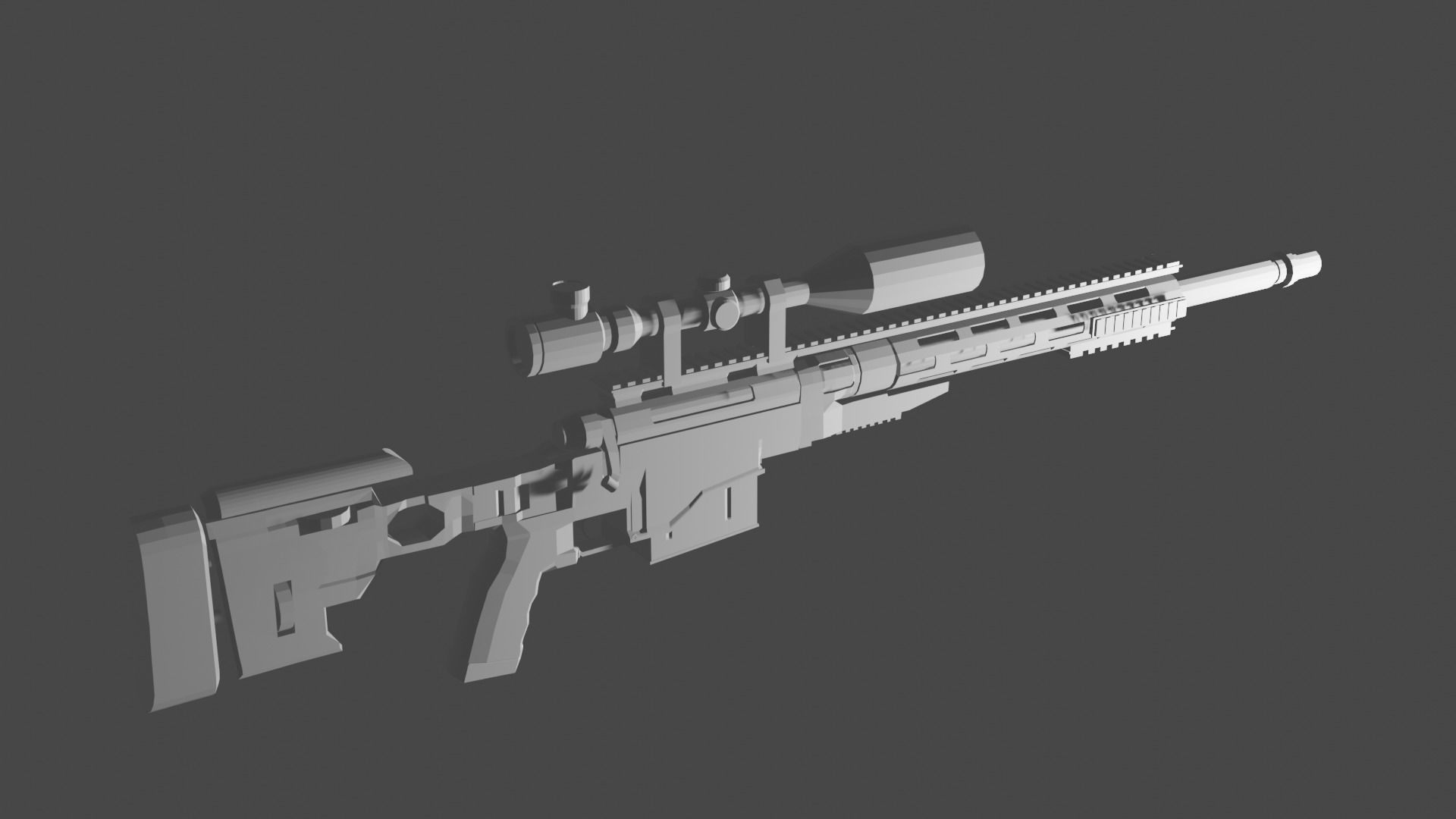 Rifle sniper free 3D model | CGTrader
