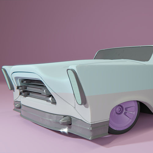 Retro-futuristic cruiser concept 3D model | CGTrader