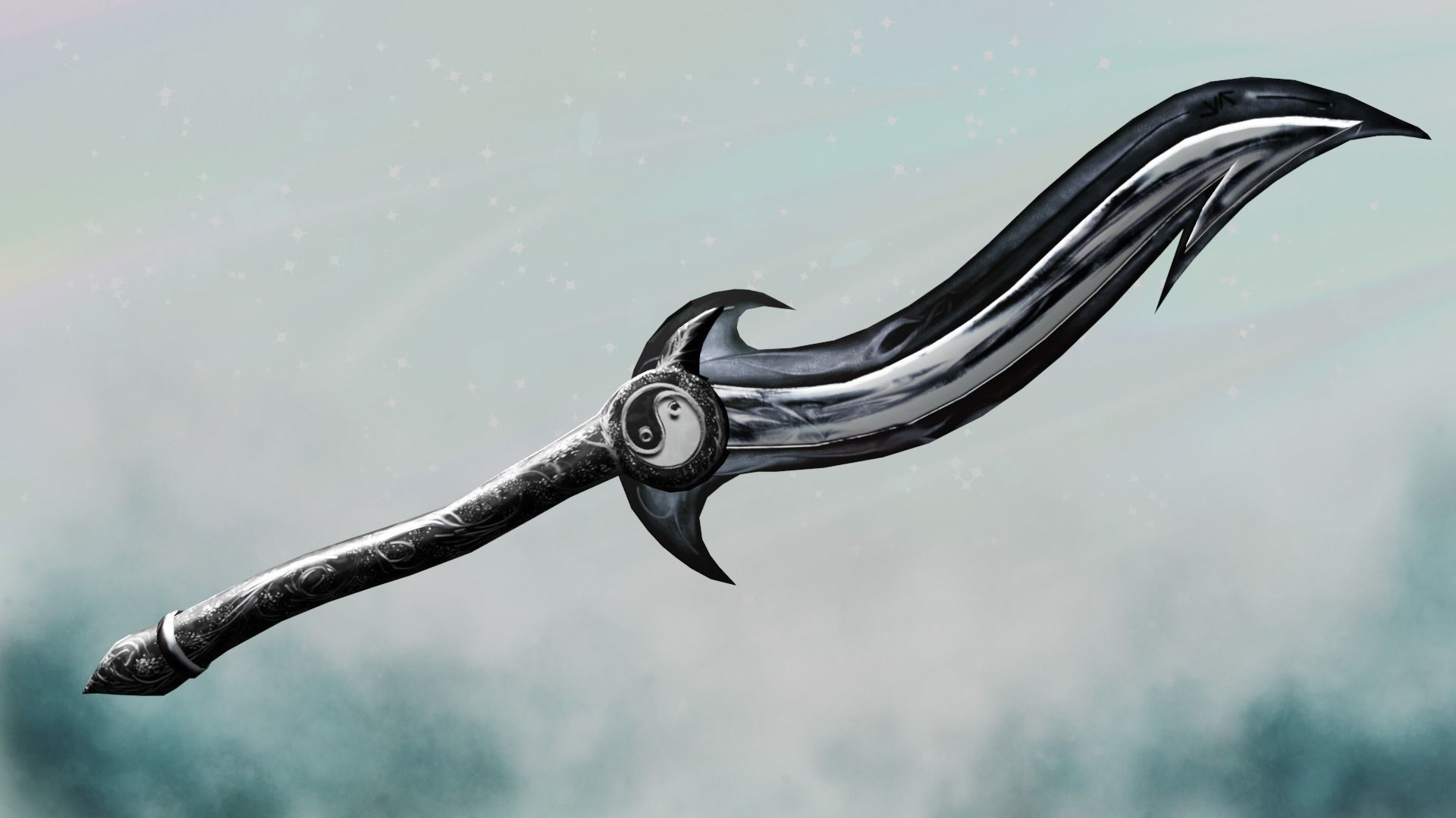 Yin Yang Sword 3D model | CGTrader