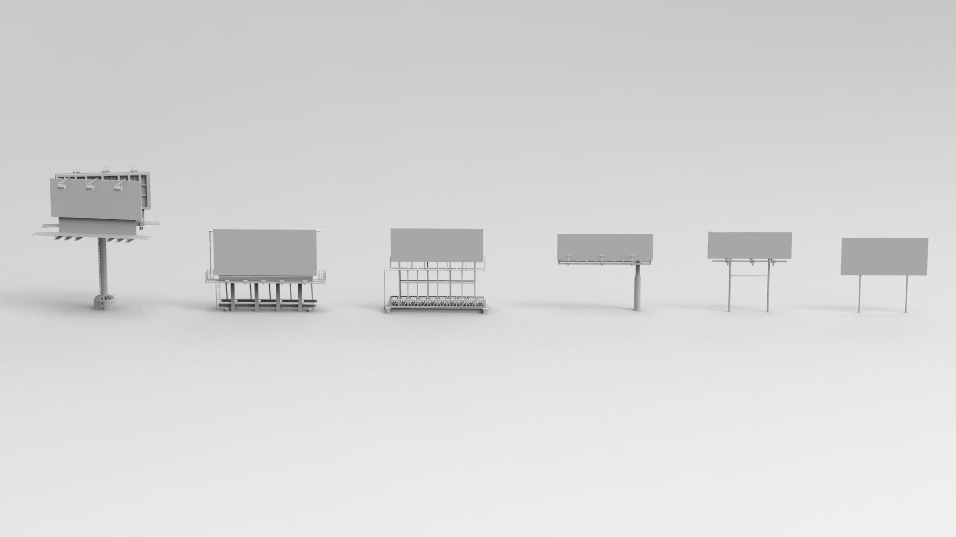 3D model Billboards Collection VR / AR / low-poly | CGTrader