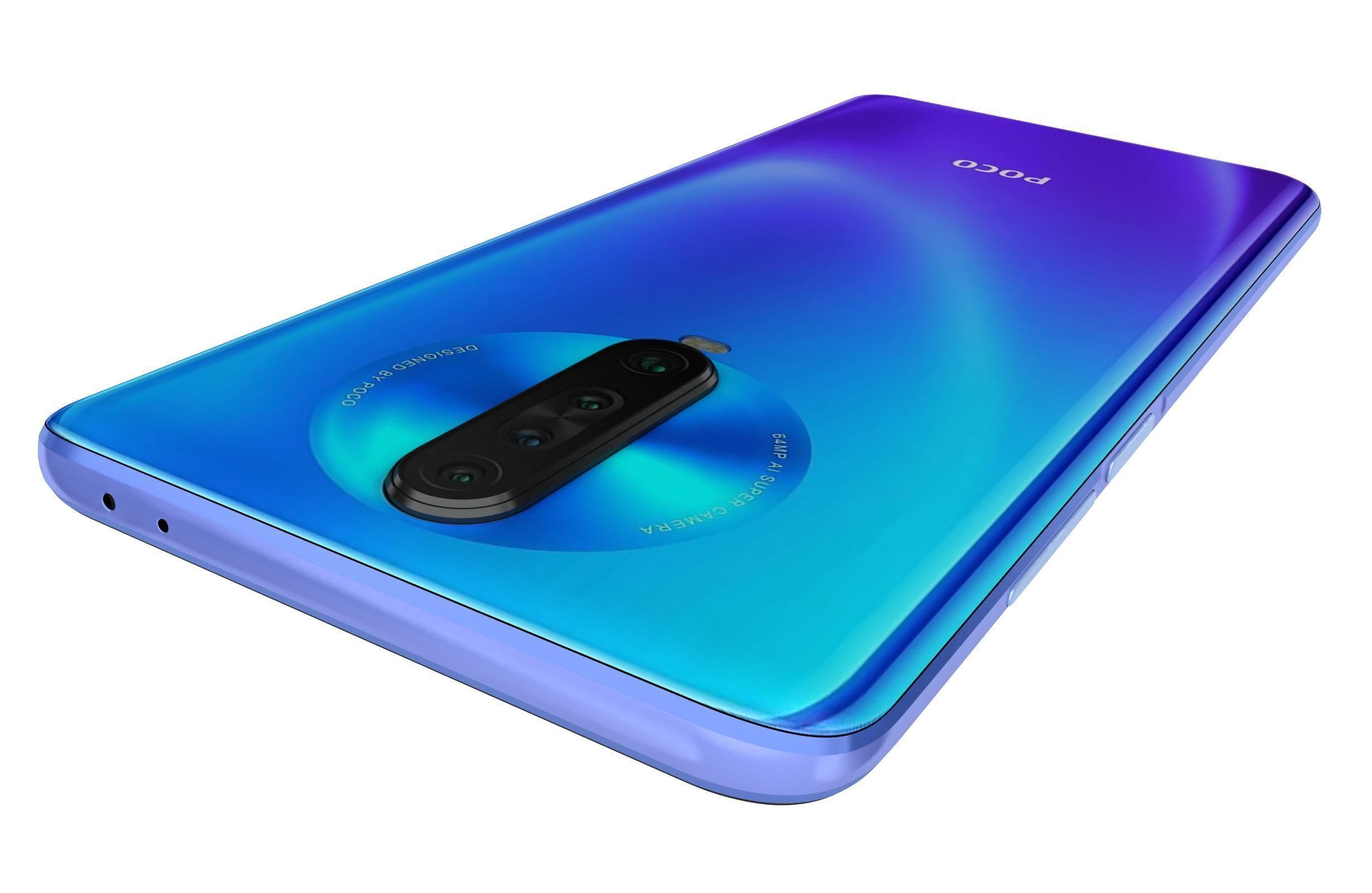 Xiaomi Poco X2 Atlantis Blue 3D model | CGTrader