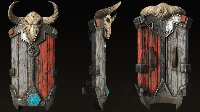 3D model Game Ready Battle Shield VR / AR / low-poly | CGTrader