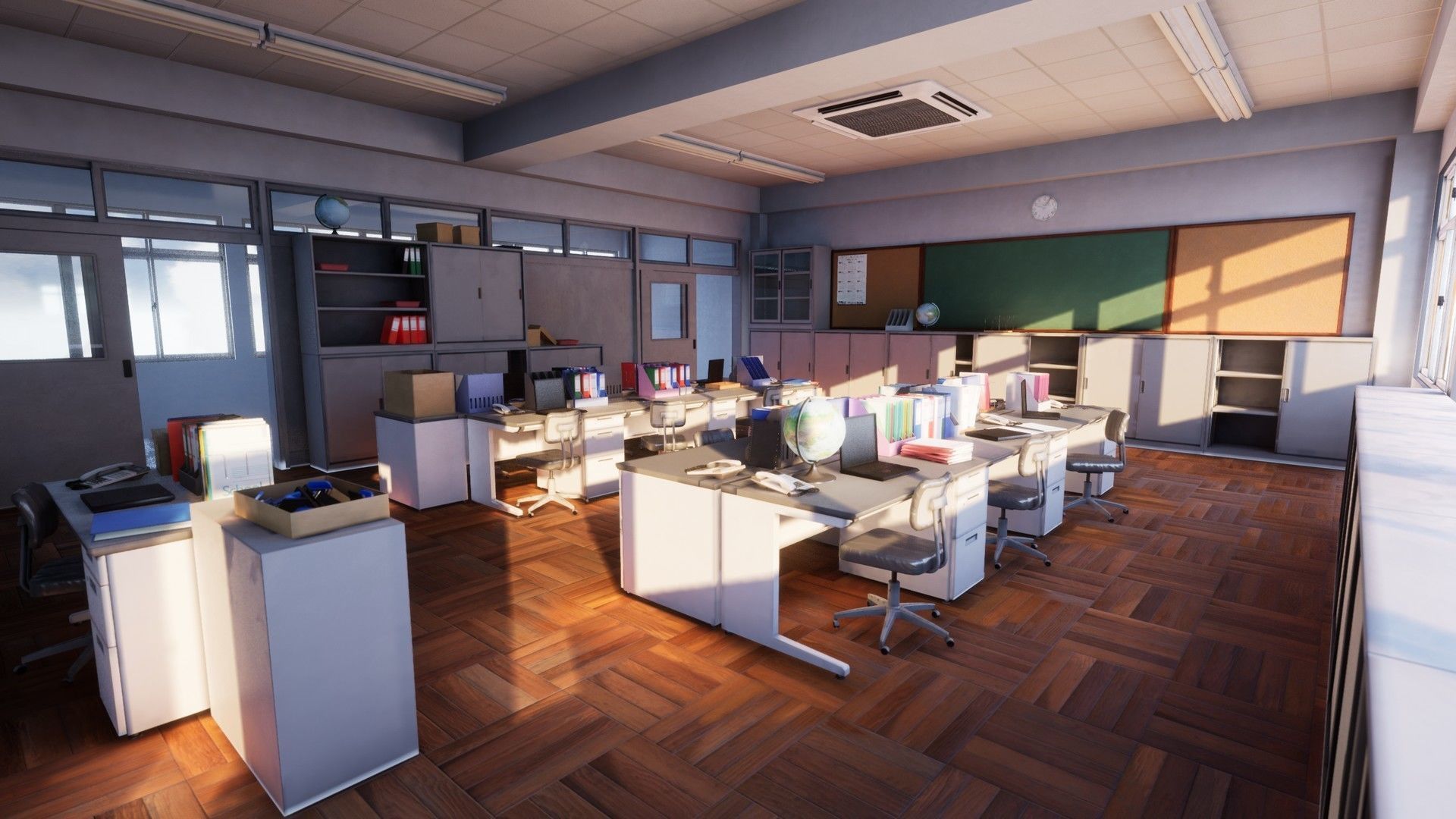 3D model Japanese Teachers Lounge Pack VR / AR / low-poly | CGTrader