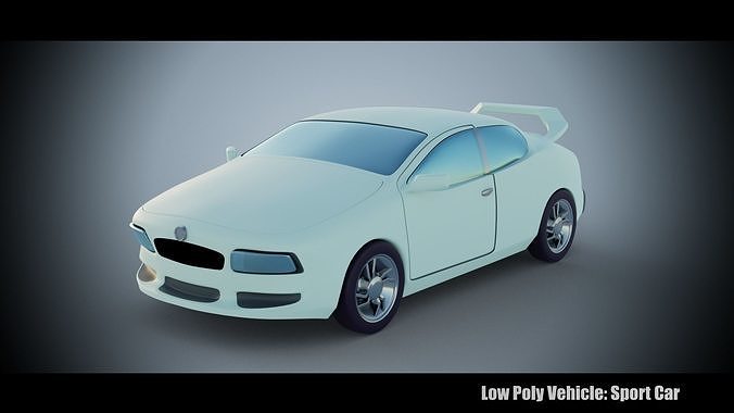 3D model Low Poly Vehicle - Sport Car VR / AR / low-poly | CGTrader