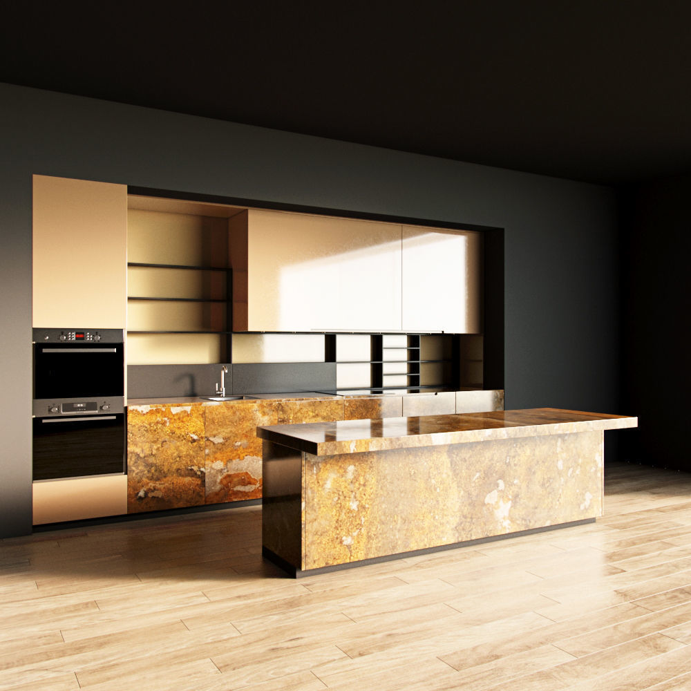 108-Kitchen12 glossy 9 3D model | CGTrader