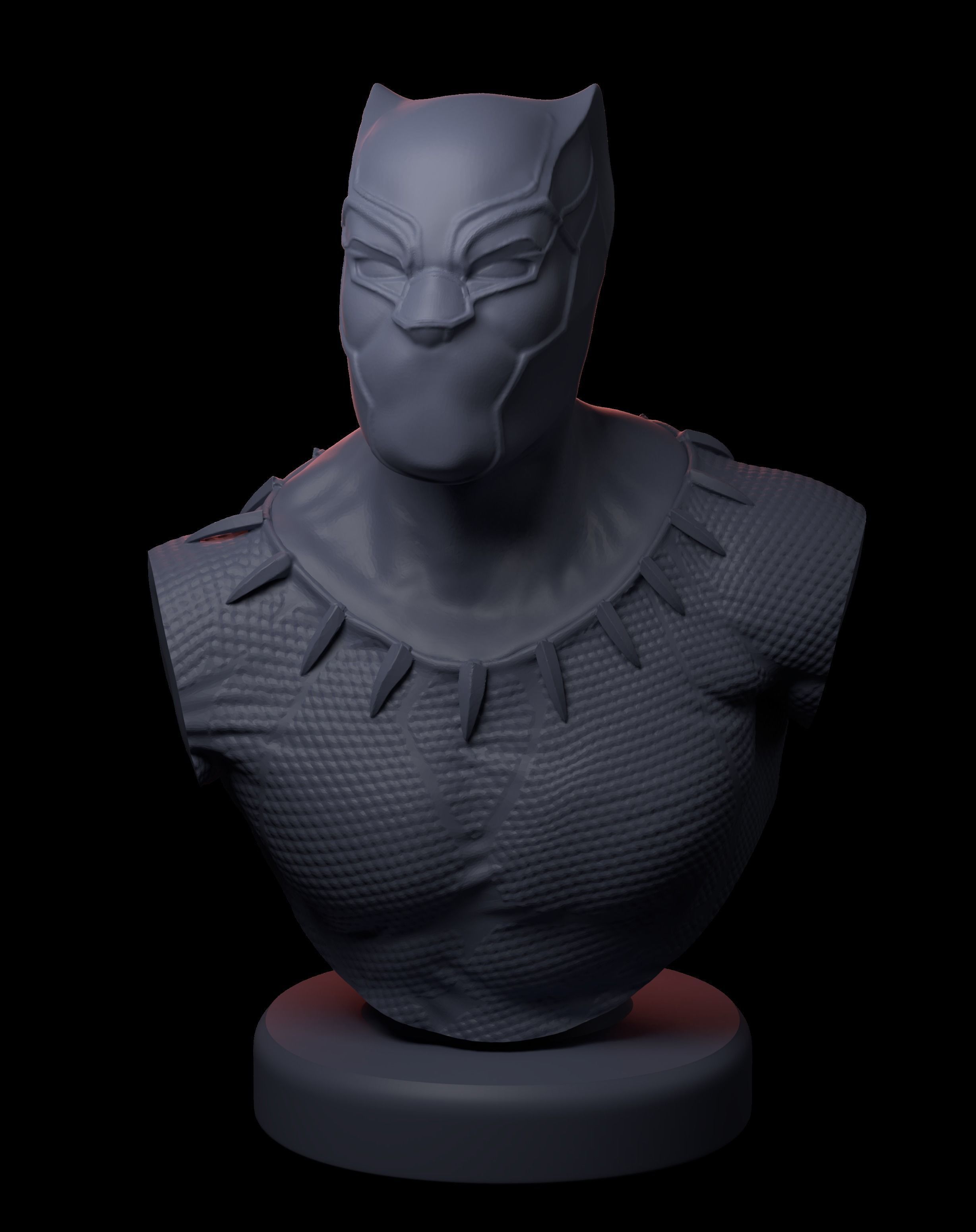 Black Panther Bust 3D model 3D printable | CGTrader