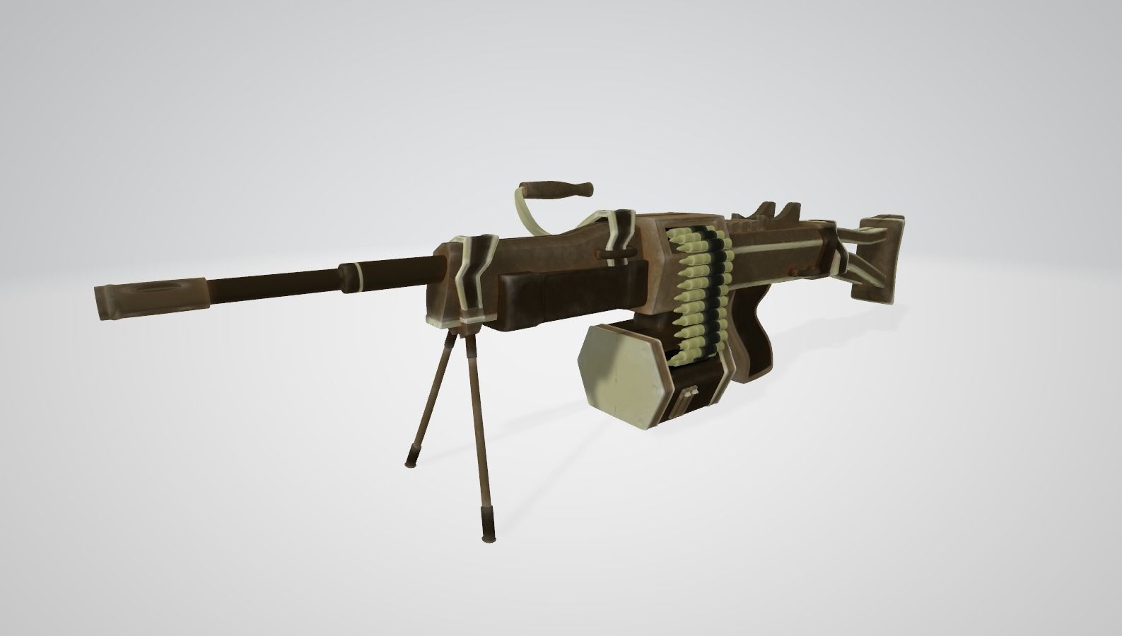 3D model Sci-Fi Negev - Desert - -Machine Gun - Weaponry VR / AR / low ...