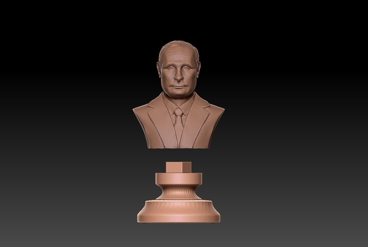 Vladimir Putin 3D model 3D printable | CGTrader