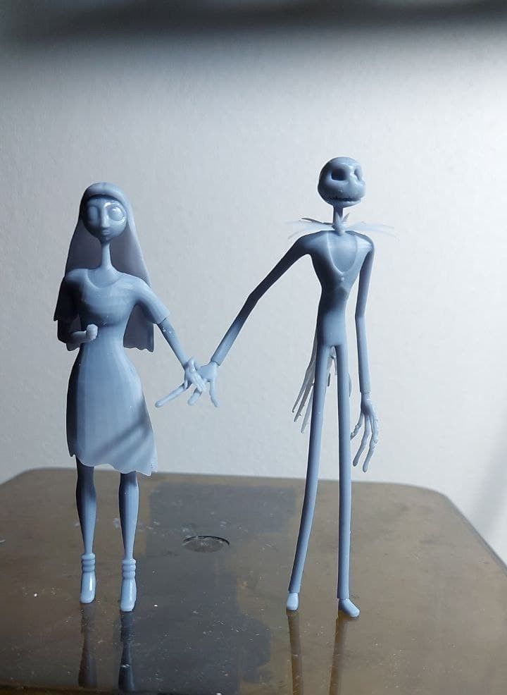 Jack Skellington and sally 3d printing Before Christmas 3D model 3D ...
