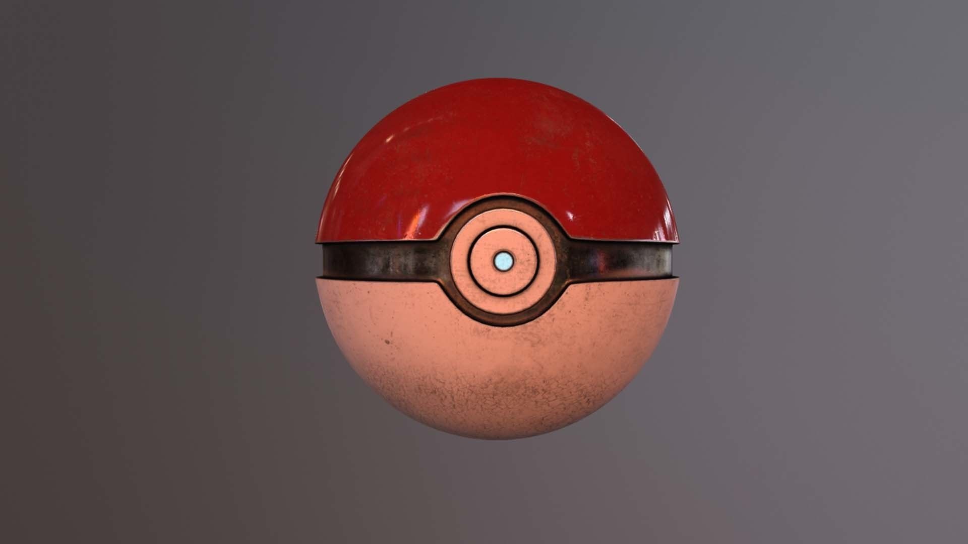 Pokeball realistik 3D model | CGTrader