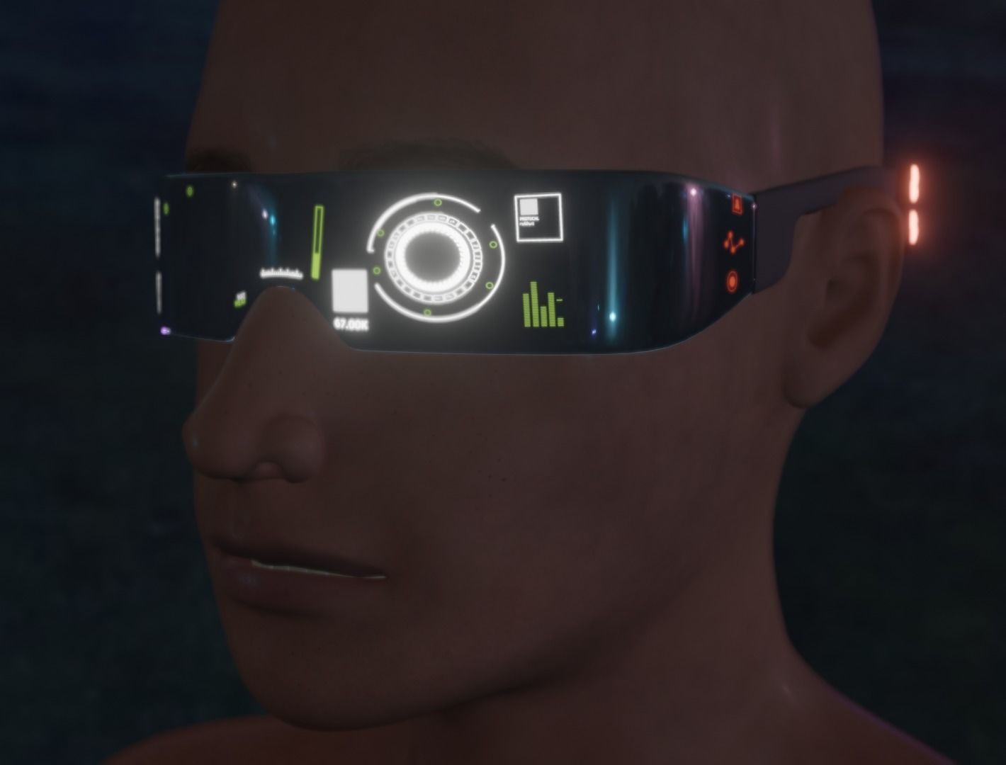 Futuristic Glasses 3D model | CGTrader