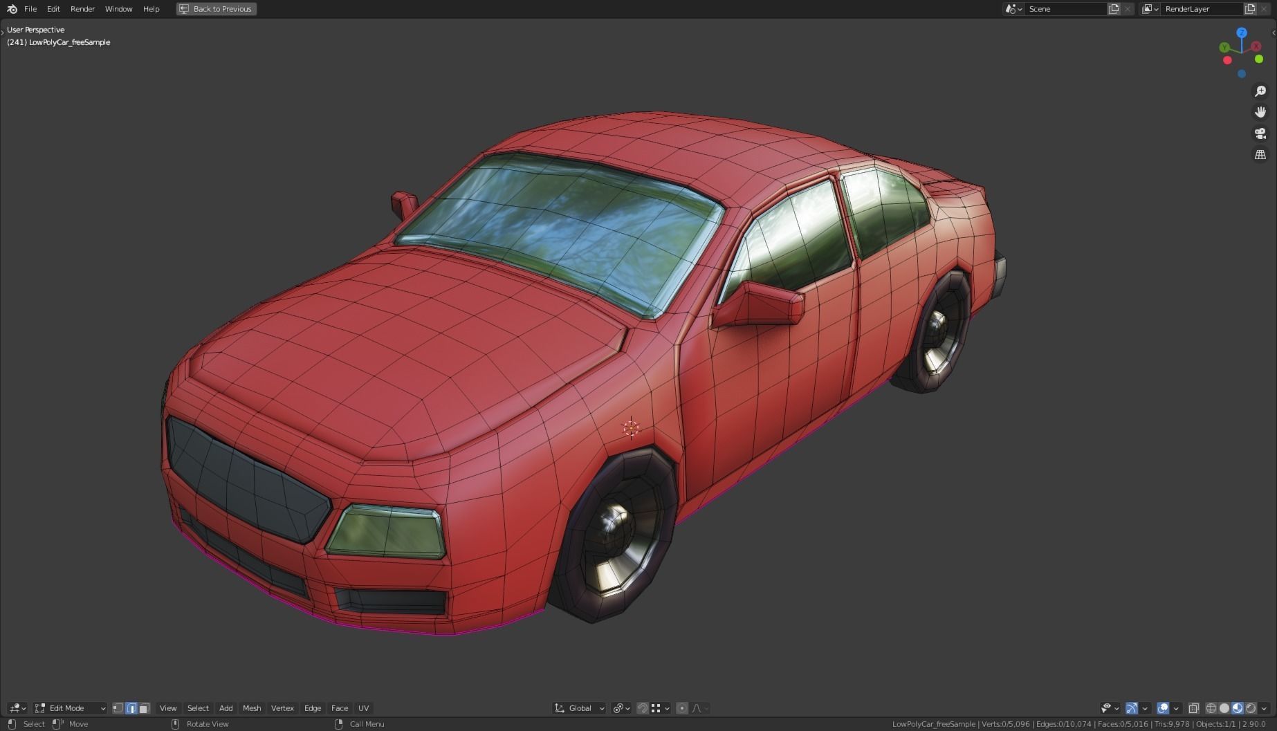 Low Poly Car - Free Sample free VR / AR / low-poly 3D model | CGTrader