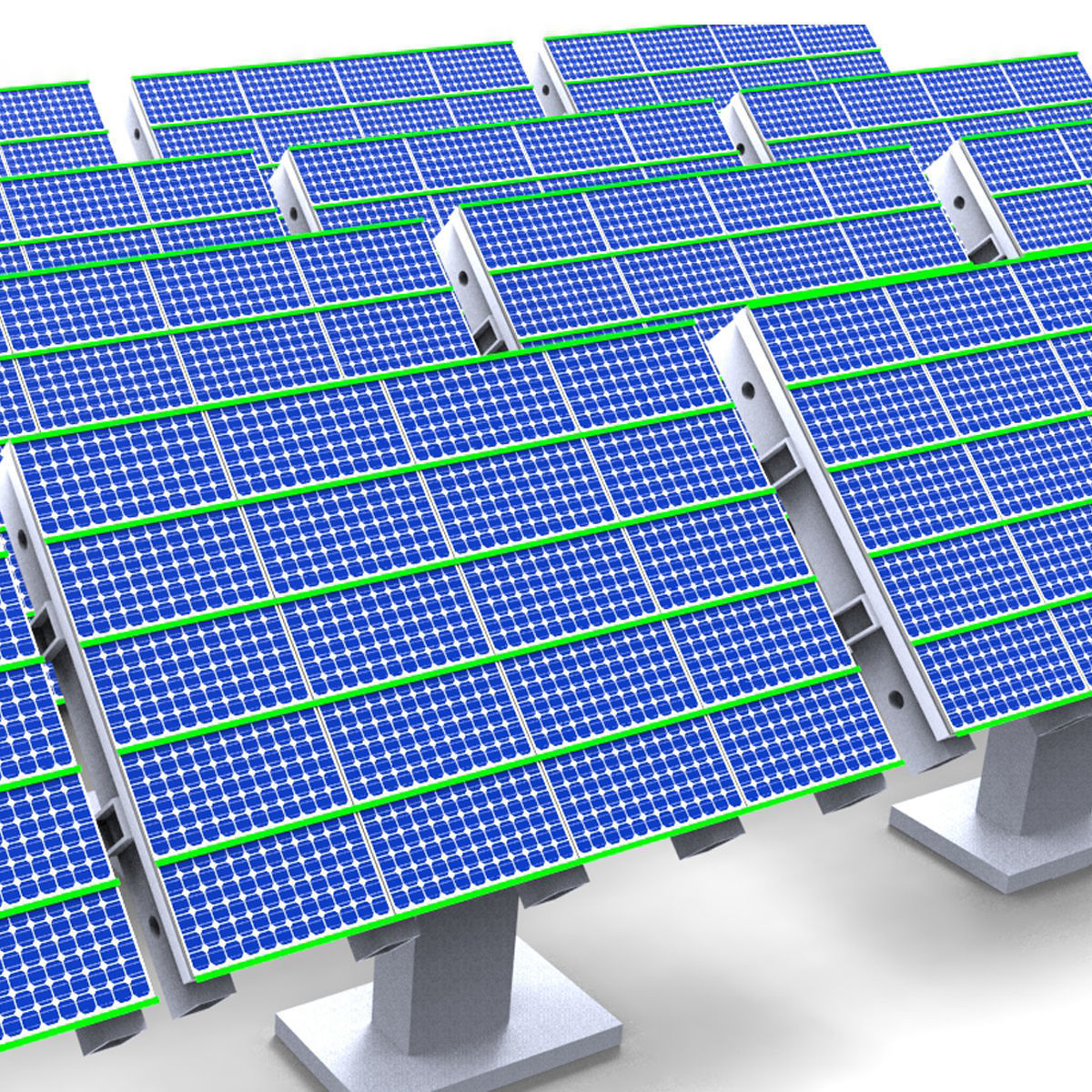 photovoltaic plant 3D model | CGTrader