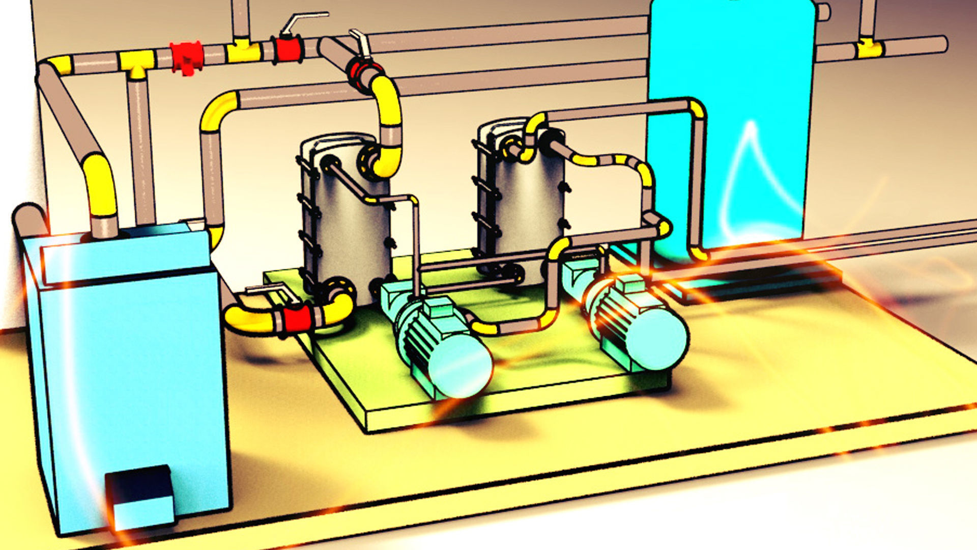 Boiler room 3D model | CGTrader