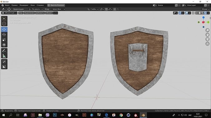 3D model lowpoly shield VR / AR / low-poly | CGTrader