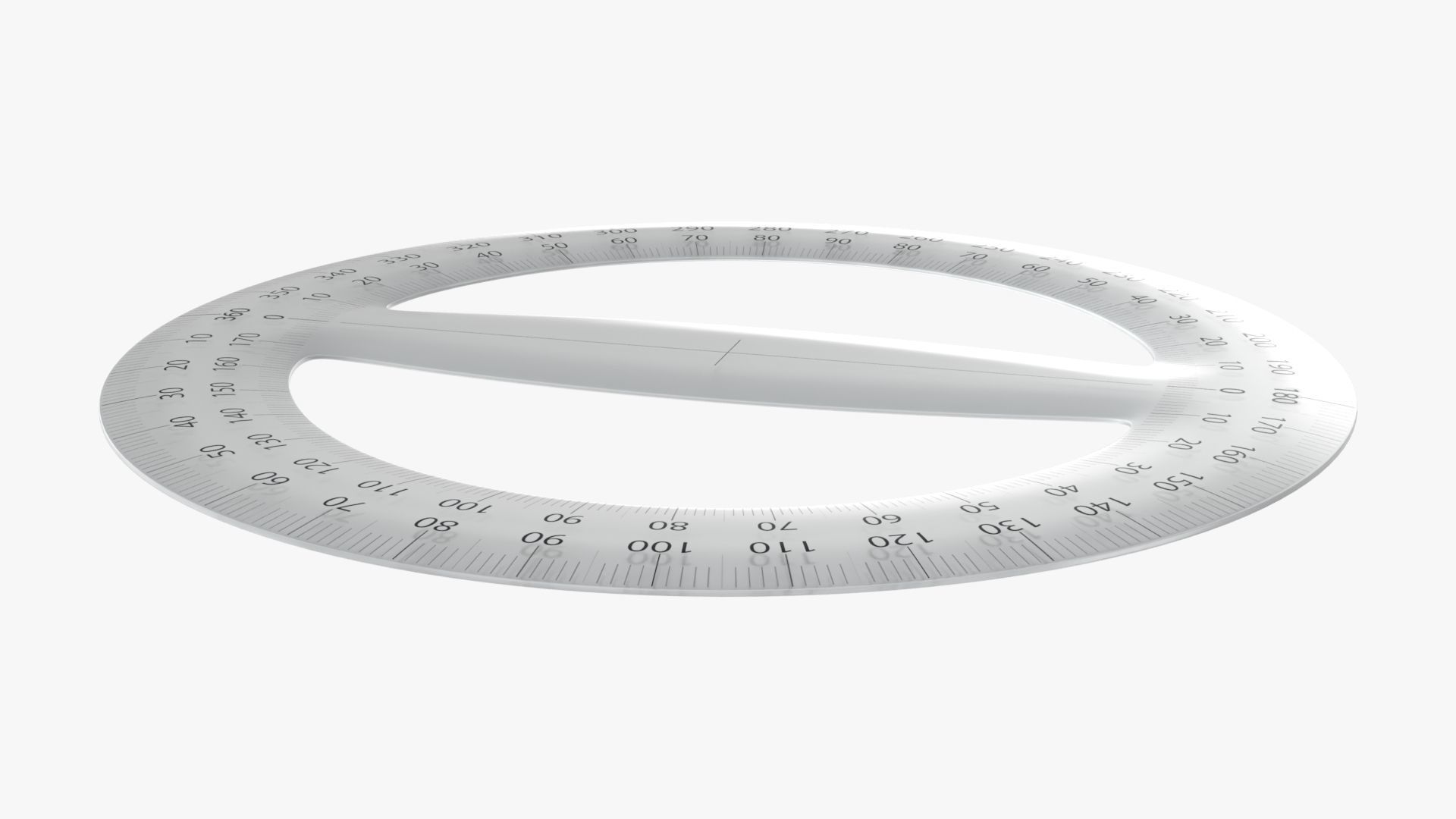 Protractor circular 3D model | CGTrader
