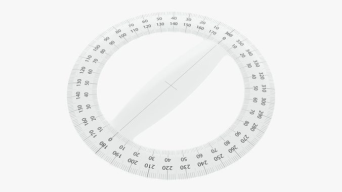 Protractor circular 3D model | CGTrader