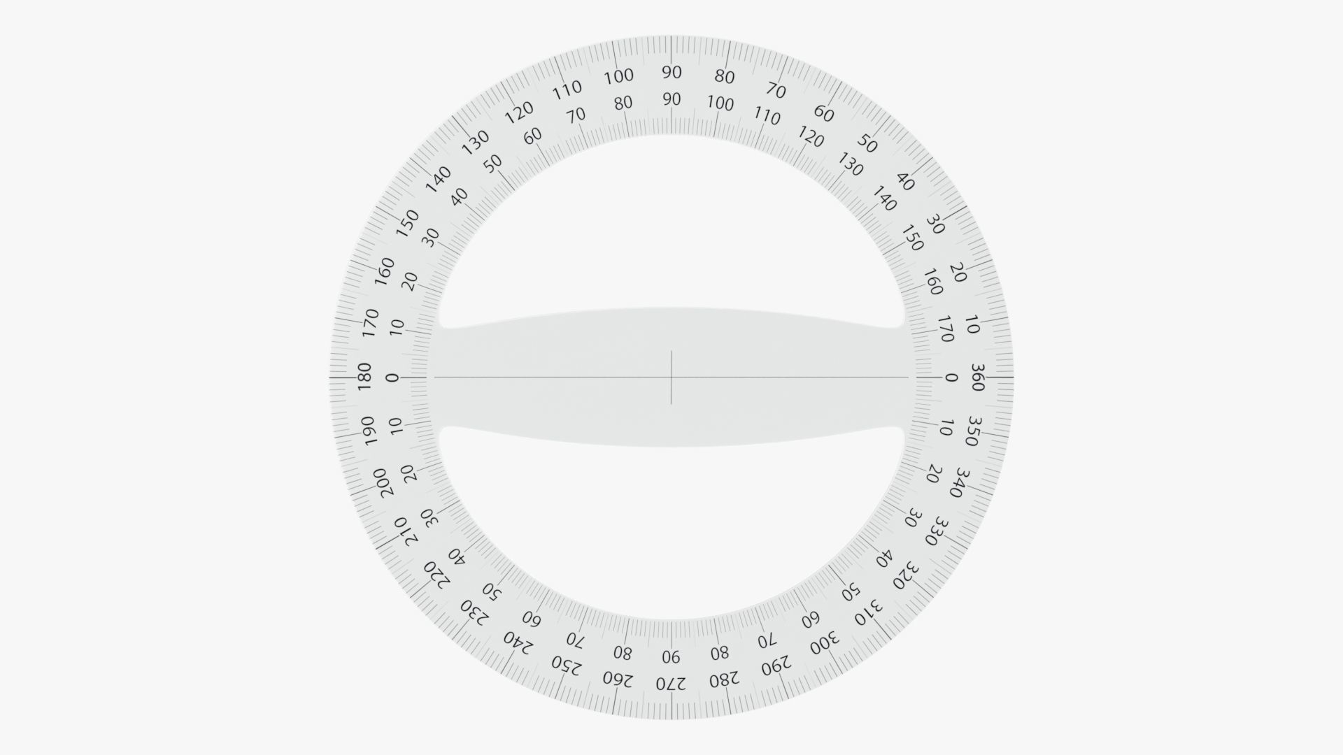 Protractor circular 3D model | CGTrader