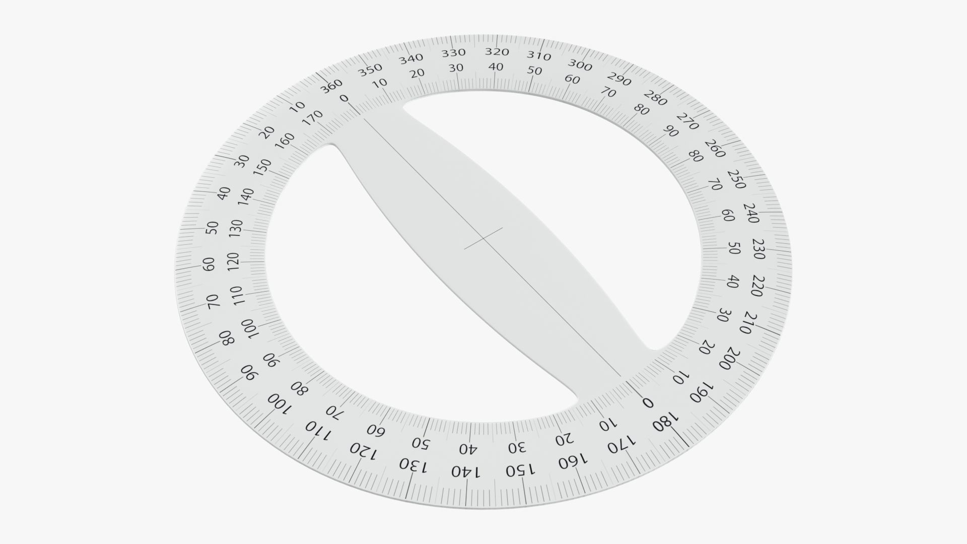 Protractor circular 3D model | CGTrader