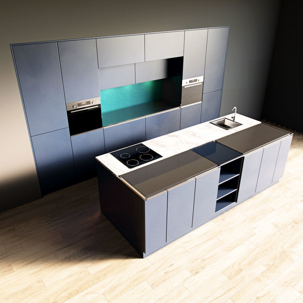 111-Kitchen3 matte 10 3D model | CGTrader
