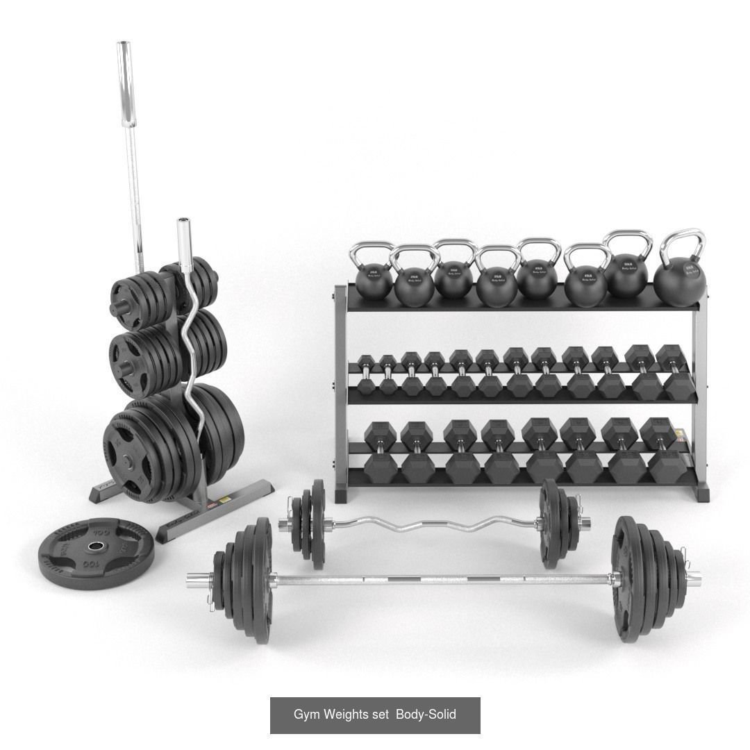 Gym Equipment Set 3D Model Collection | CGTrader