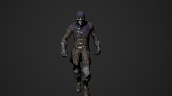 3D model Skeleton withHalberd VR / AR / low-poly | CGTrader