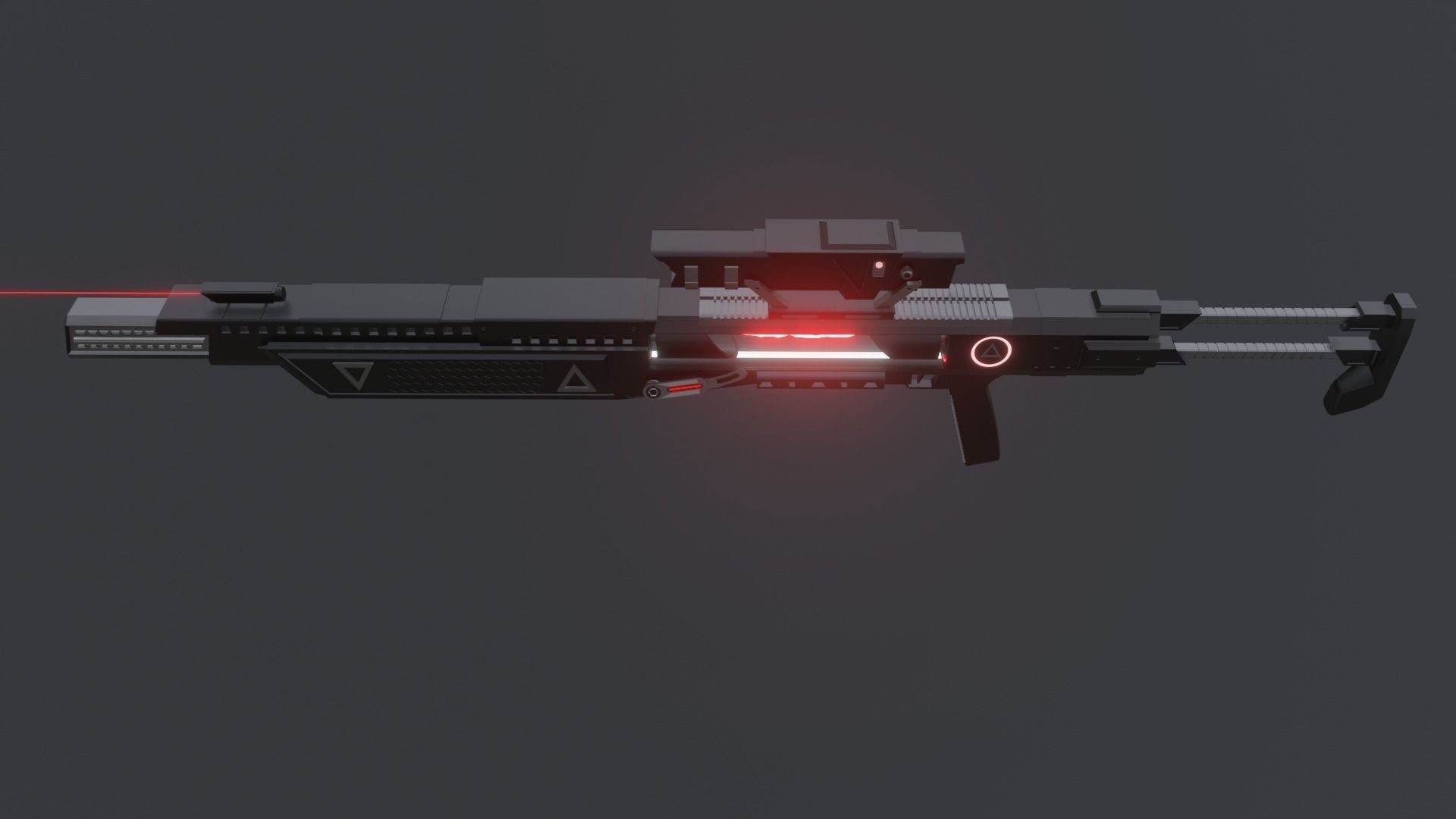 Sci Fi energy weapon 3D model animated | CGTrader